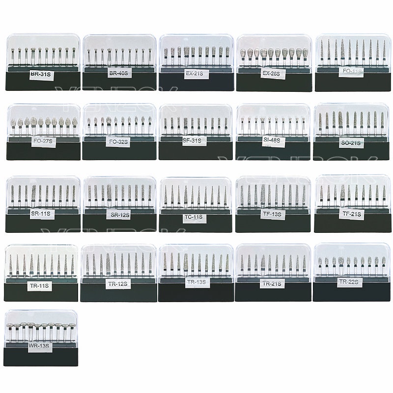 10pcs/Box Dental Diamond Bur Super Coarse Diamond Drill Bit Fit for ...