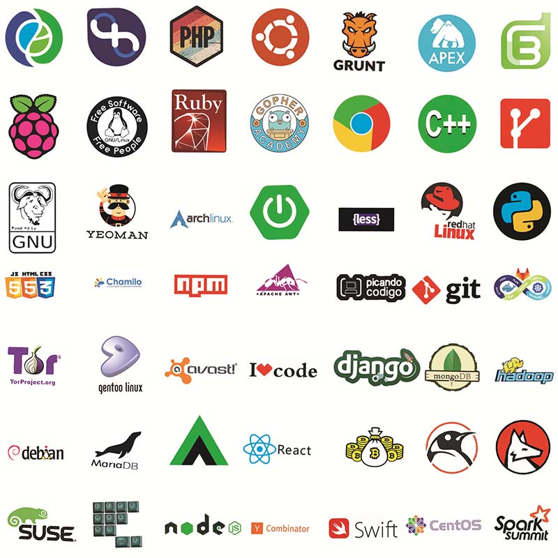 105pcs Programmer Sticker Laptop Tech Developer Decals C# C++,Pyt Pack ...