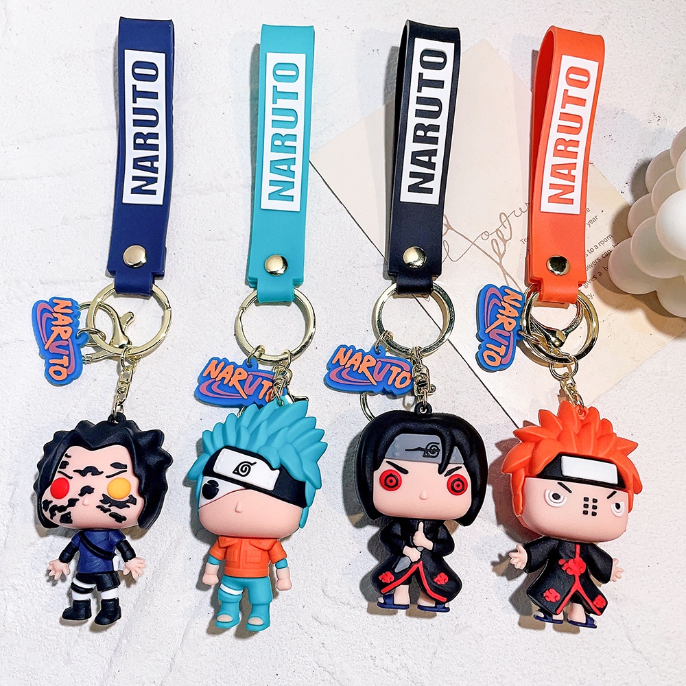 1 Pc New Big Head Anime Naruto Figure Keychain Namikaze Minato Akatsuki ...