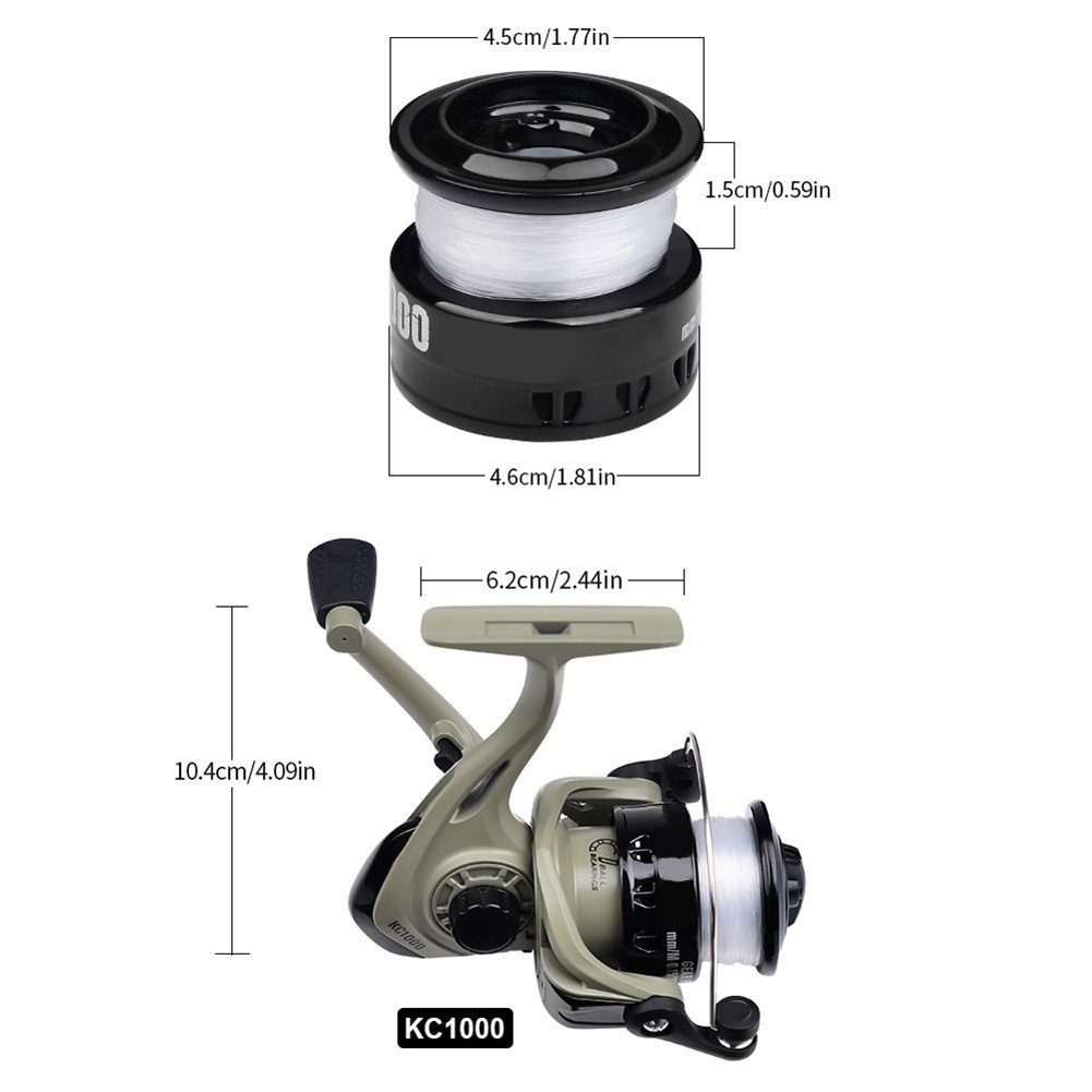 [PACE] 1000 spinner freewheel reel gear ratio 5.2:1 Bearing 1BB carp ...