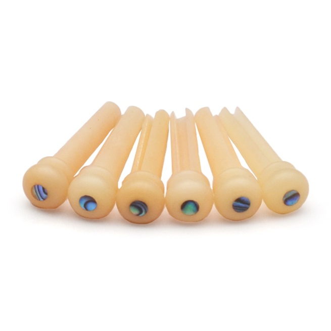 6Pcs Natural Bone Bridge Pins for Acoustic Guitar String Nail Pin ...
