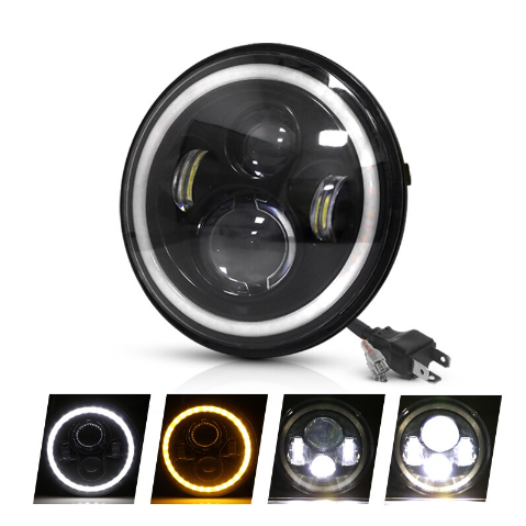 *ready stock* Nlpearl Car Light 7inch H4 LED Headlight DRL Angle Eyes ...