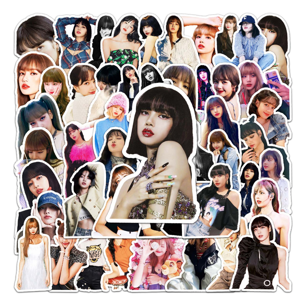 50 Piece Funny Cute Lisa Blackpink Stickers Waterproof DIY For Phones ...