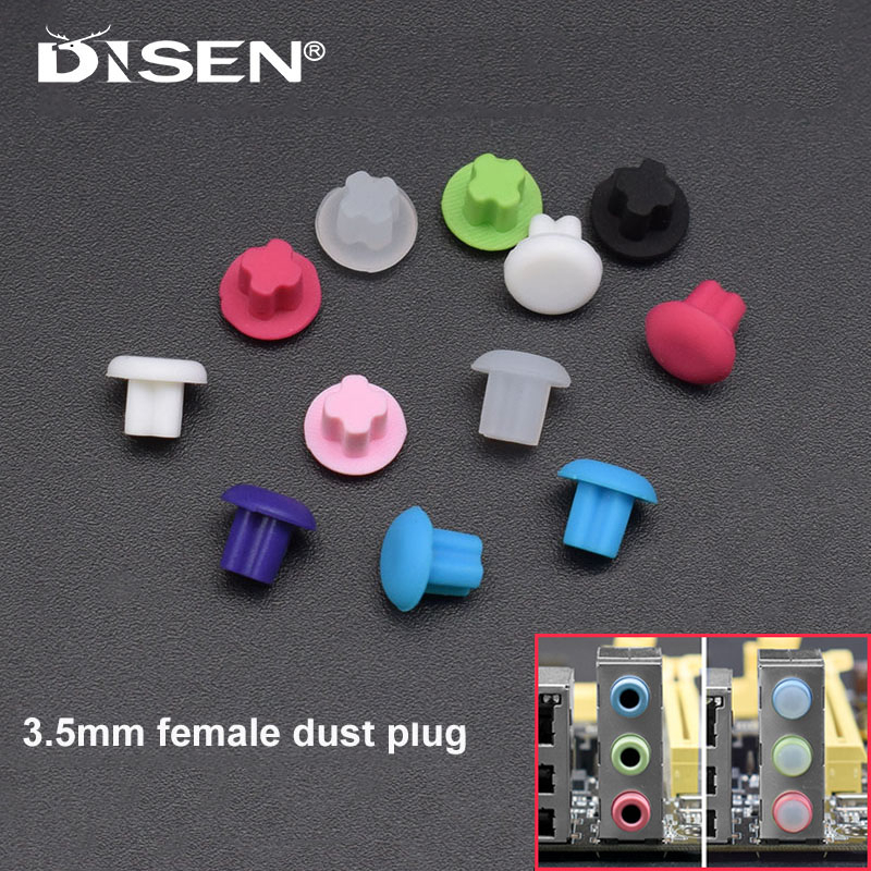 10/50pcs 3.5mm Colour Silicone Headphone Jack Dust Plug Hole Plug Audio ...