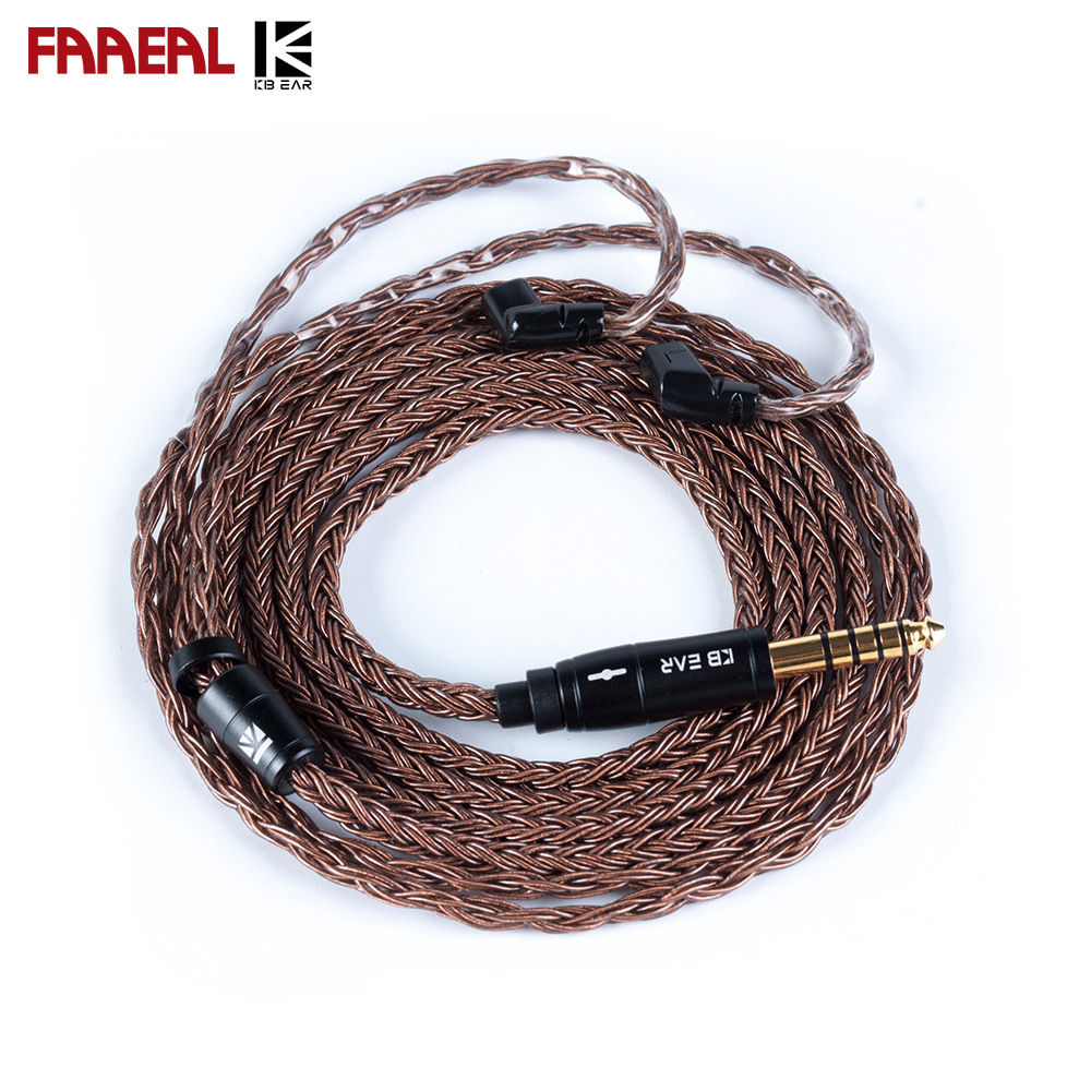 FAAEAL KBEAR 16 Core Pure Copper Earphone Cable 2Pin/MMCX/QDC Earbuds ...
