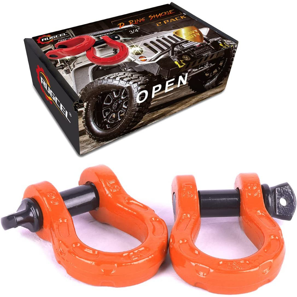 RUGCEL DRing Shackles 3/4" (2 Pack) Rugged Off Road Shackles 30.8 Ton ...