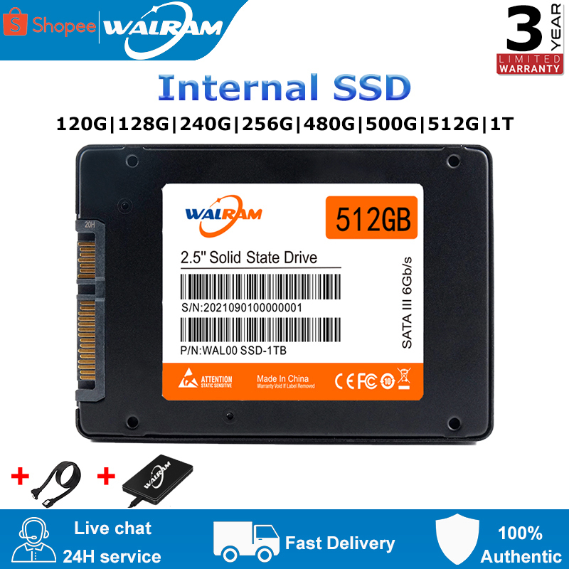 Walram SATA3 SSD Hard Disk Disc 2.5" Internal Solid State Drive (60GB ...