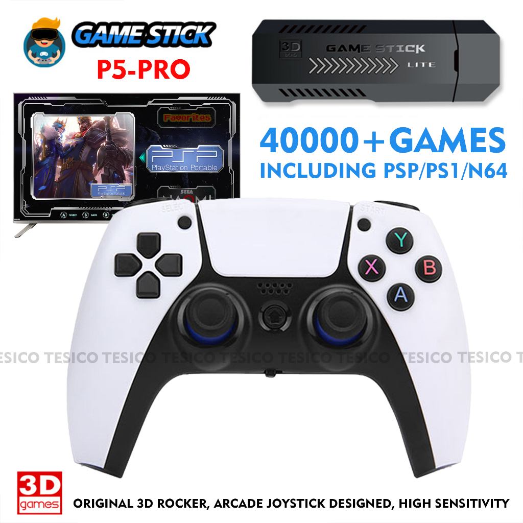 2023 NEW P5 pro Video Game Console 40000 games 2 Wireless GAMEPAD GAME ...