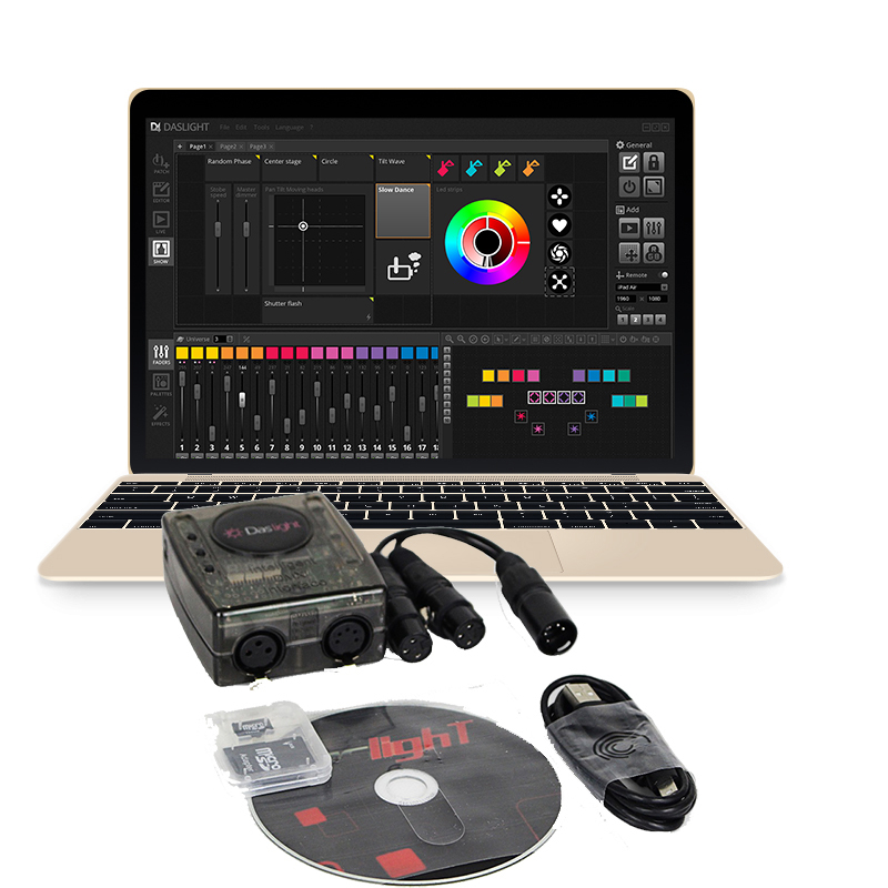 DVC4 GZM Virtual Controller DMX-USB Lighting Interface for Disco DJ ...