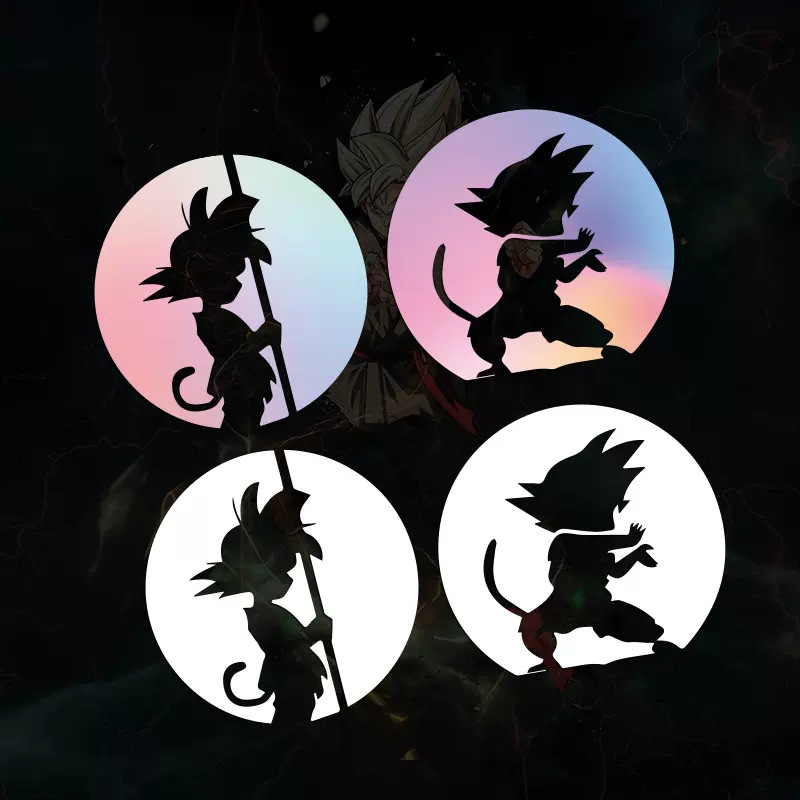 Car Stickers Dragon Ball Son Goku Reflective Decoration For Windshield ...