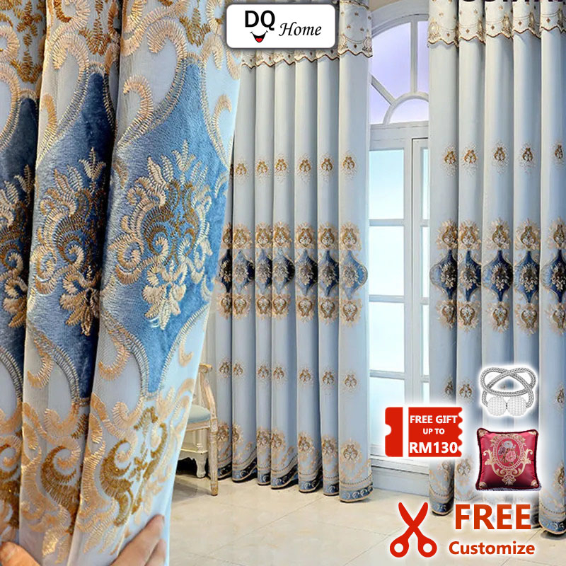 ️Support Custom ️2023 European Style Double Layer Blackout Curtains Window Curtain for Living ...
