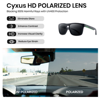 Cyxus Polarized Sunglasses Spec Mata Silau Spek Mata Lelaki Kaca Mata ...