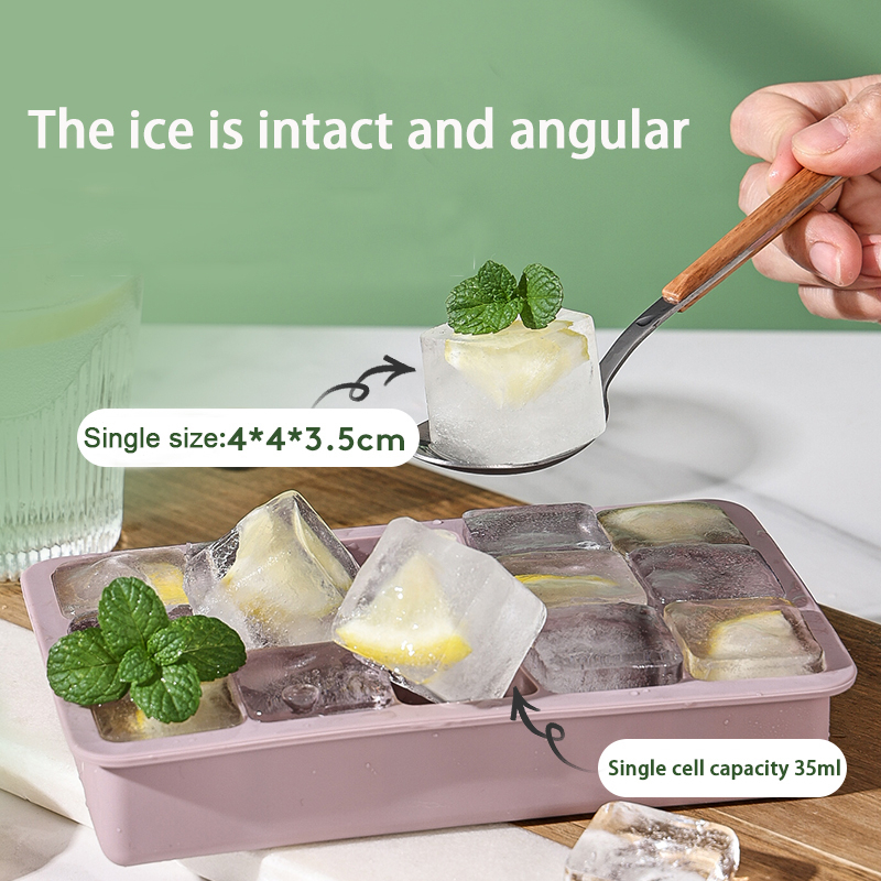 S&S 【Local Stock】6 /15 Holes Big Size Silicone Square Ice Mold With Lid ...