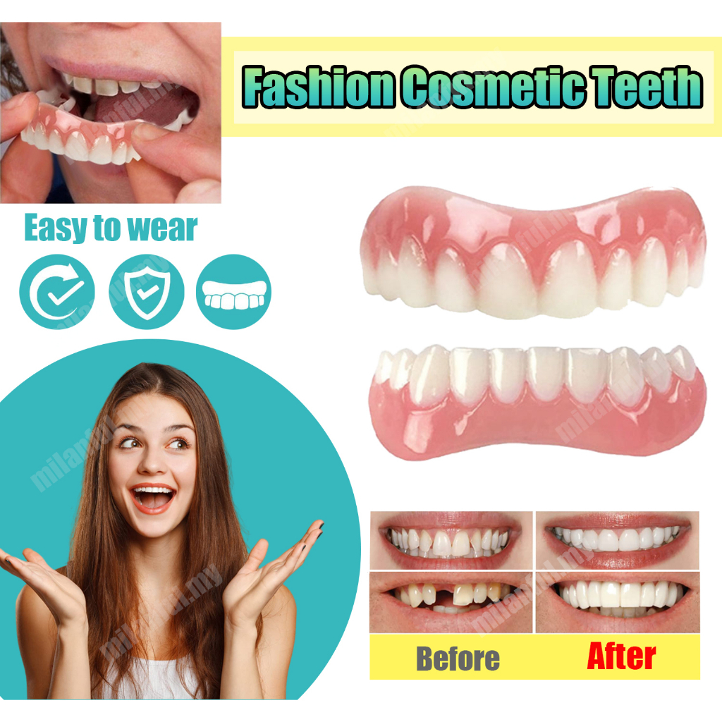 [Ready Stock]2PCS Gigi Palsu New Fashion Cosmetic Teeth Perfect Instant ...