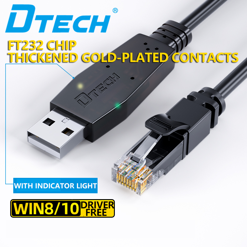 Dtech Usb To Rj45 Serial Port Cable Console Testing Huawei H3c Regular Ztech Switch Router