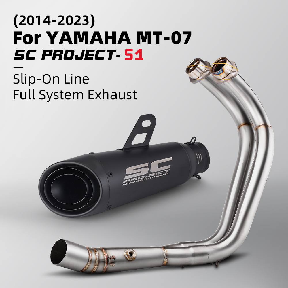 SC Project S1 For Yamaha mt07 xsr700 full system exhaust 2014-2023 ...