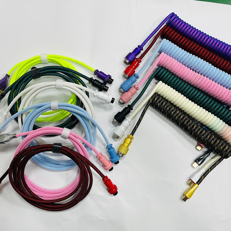 8K Mechanical Keyboard Data Cable Personalization Spring Cable USB ...