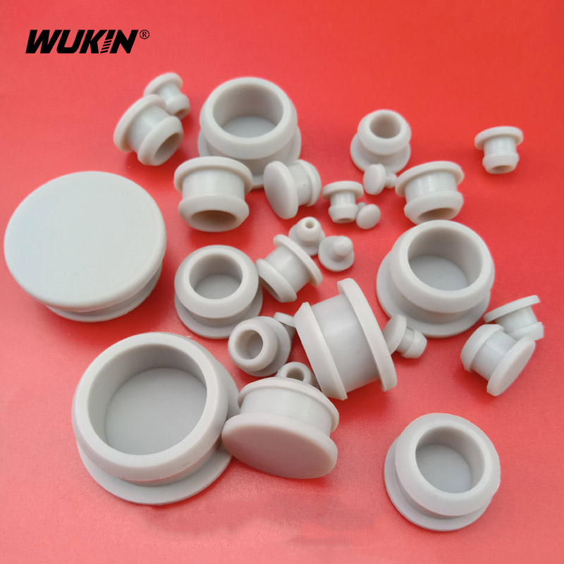 Grey Silicone Rubber Hole Caps T-type Plug Cover Snap-on Gasket ...
