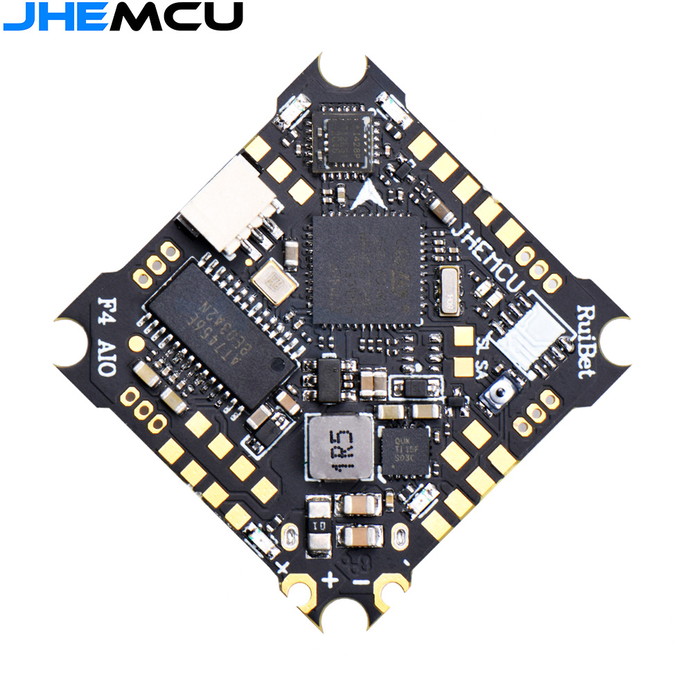 JHEMCU F4 AIO F411 Flight Controller BLHELIS 12A 4in1 ESC 1-2S 25.5X25 ...