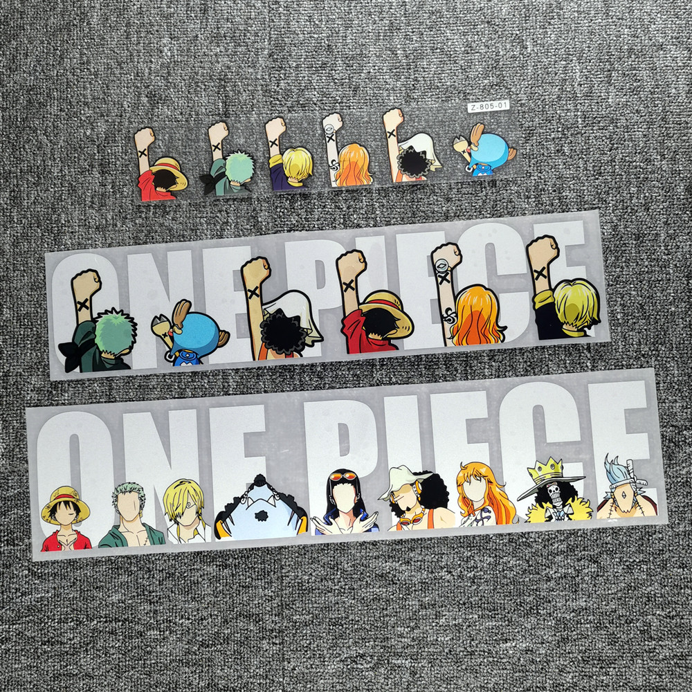 Car Stickers ONE PIECE Straw Hat Anime Pirates Luffy Reflective ...