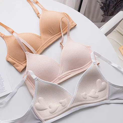 French Triangle Cup Breathable Lightweight Bra Without Steel Ring Small ...