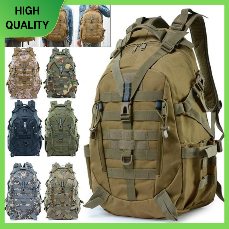 40L Camping Backpack Military Bag Men Travel Bags Tactical Army Molle ...