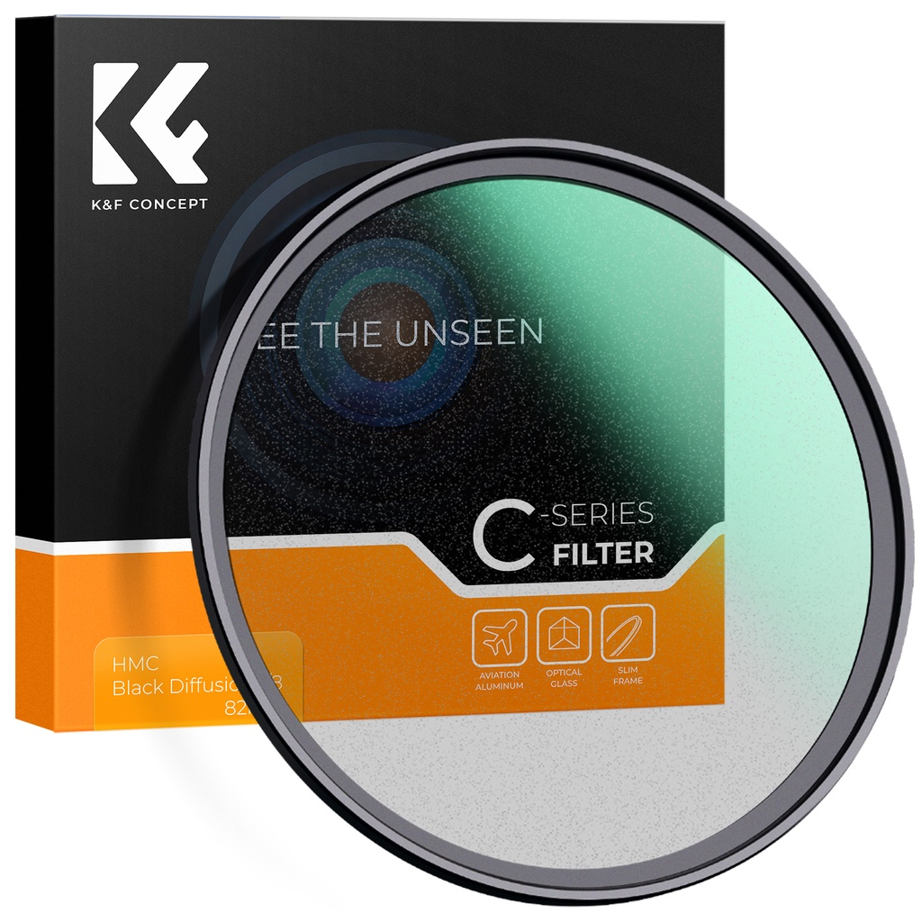 K&F NANO-C Black Mist Diffusion Special Effects Filter 1/1 1/2 1/4 1/8 ...