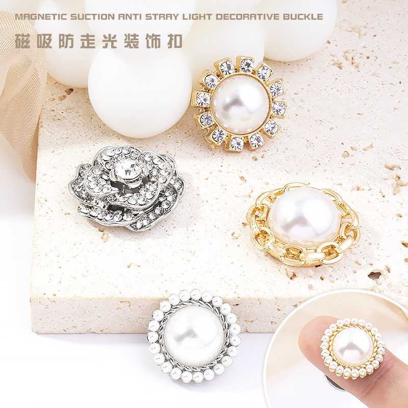 Fashion Magnetic Pin Brooch Magnet Kerongsang Magnet butang tudung ...