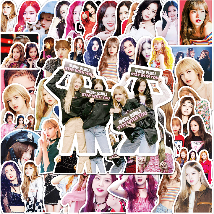 50 Piece Funny Black Pink Stickers DIY Creative Motor/Car /helmet ...