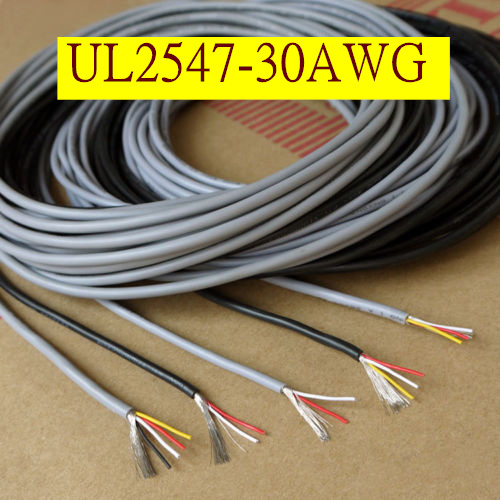 5Meters/10M UL2547 Signal Shielded Cable 30AWG PVC Insulated Tinned ...