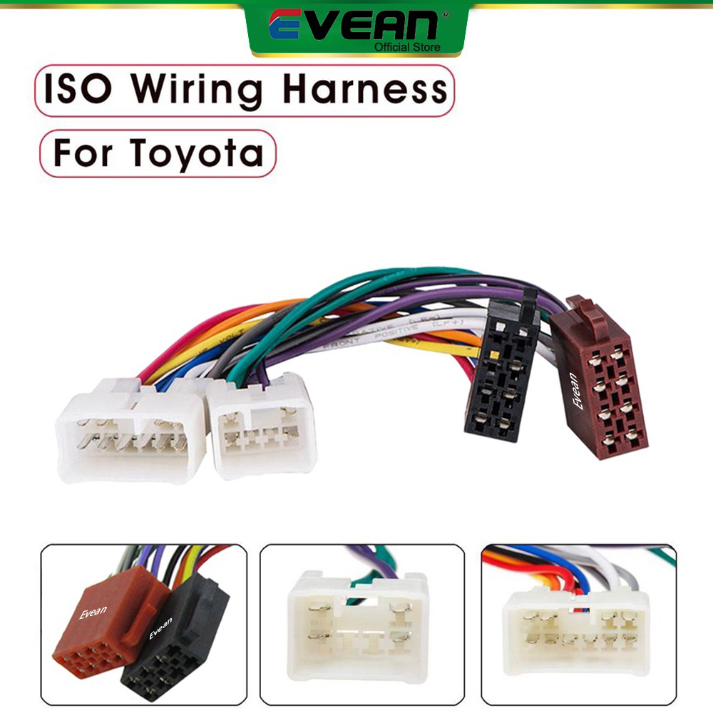 Evean Car Stereo Radio Harness ISO Radio Wiring Harness Connector Plug ...