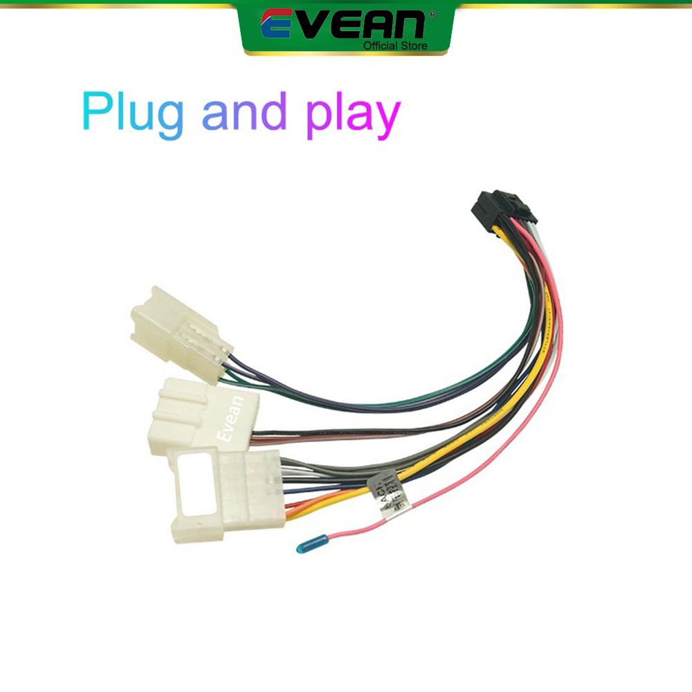 Evean 16P Car Head Unit Wire Harness Adapter For Toyota Perodua Car ...