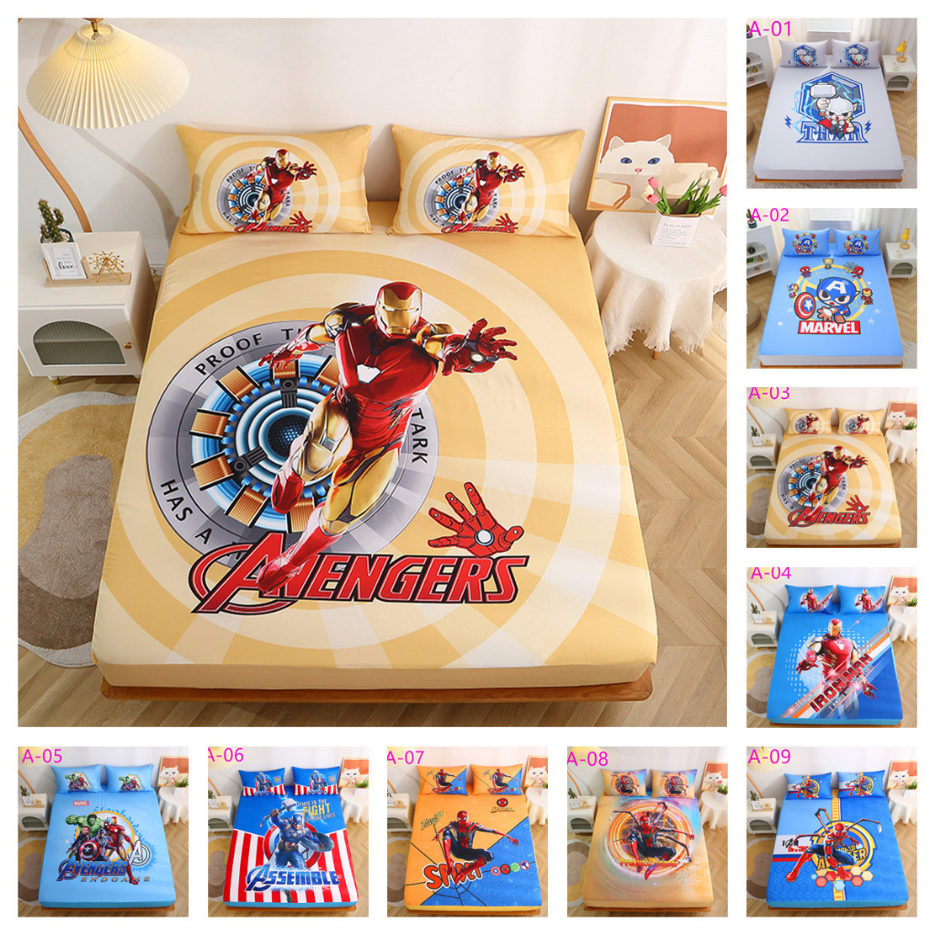 Ready Stock】 100% cotton【Pure Cotton】Pikachu sheet cartoon Cartoon ...