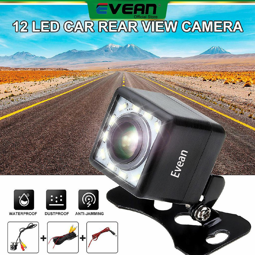 Universal Evean 12 LED Waterproof HD CCD Car Rear View Camera 170 Wide ...