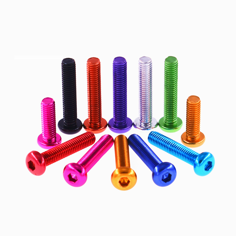 1pcs 7075 Pan/Round Head Allen Hex Socket Cap Screw Bolts,Anodizing M5 ...