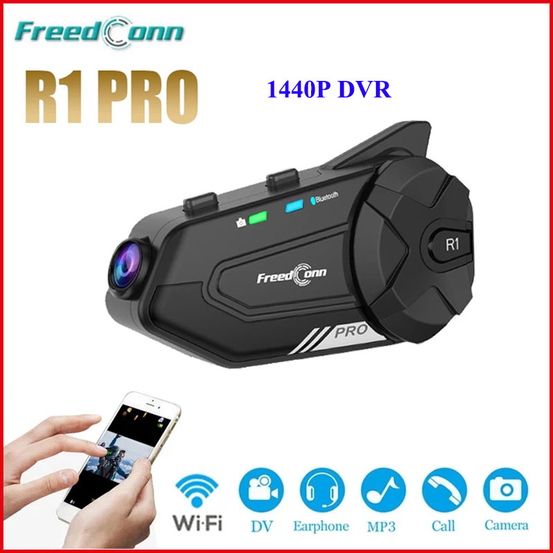 Freedconn R1 PRO Motorcycle Helmet Bluetooth Headset Group Intercom ...