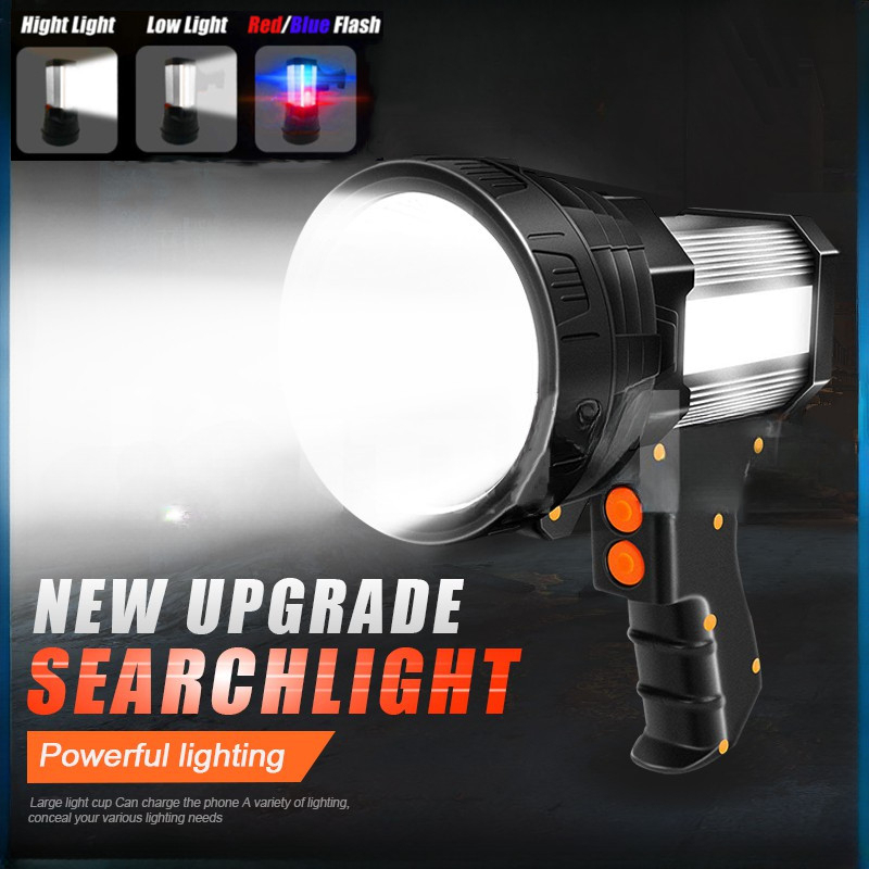 LED spotlight torchlight rechargeabl super bright flashlight 100000 ...