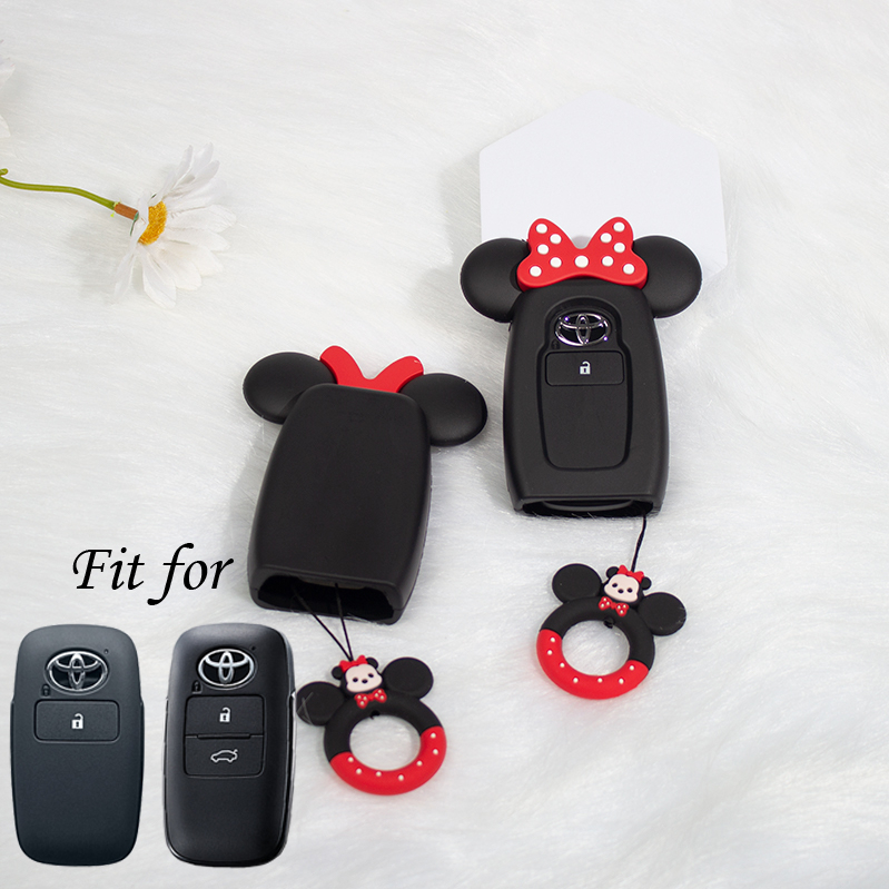 Cartoon silicone key cover forToyota Veloz cross Advance Raize Yaris ...