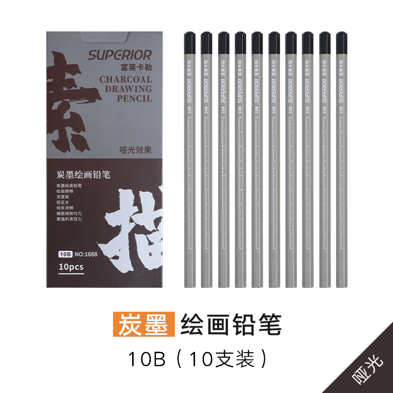 Superior 5/10Pcs Professional Charcoal Pencils Set Drawing Sketching 8B ...
