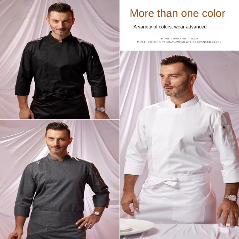 Ready Stock Chef uniform short-sleeved large size hotel kitchen work ...