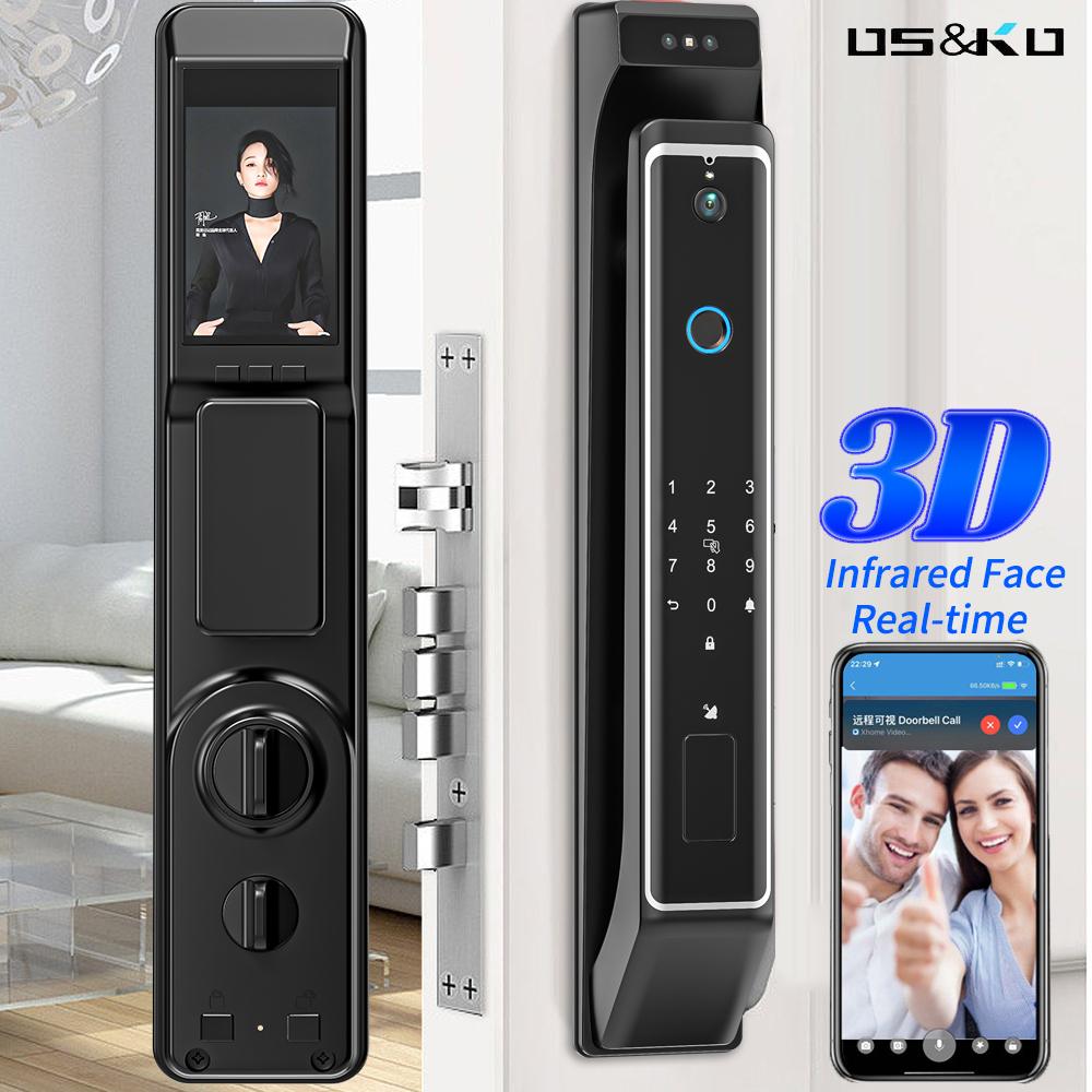 digital door lock 3d face smart lock by app open close door smart lock ...