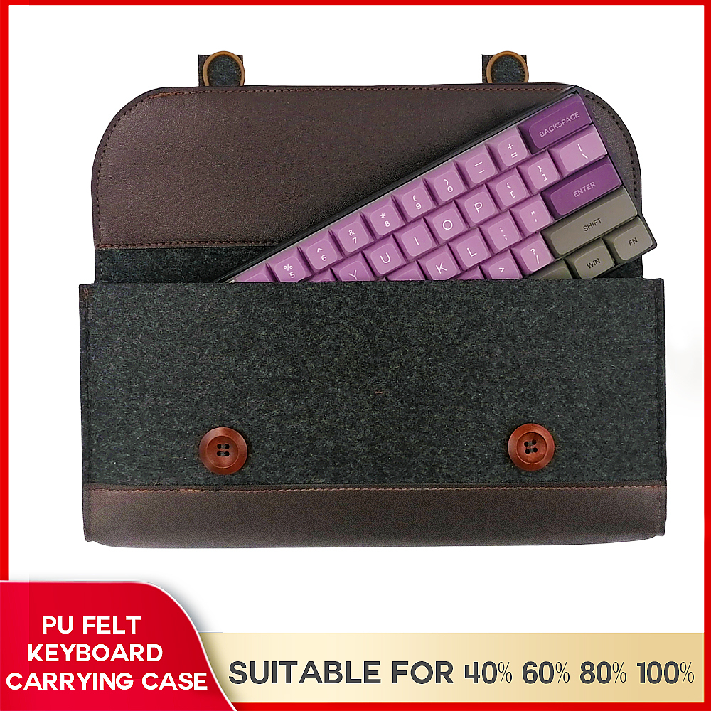 PU Felt keyboard carrying case bag for planck 40% 60% 80% 100% gh60 ...