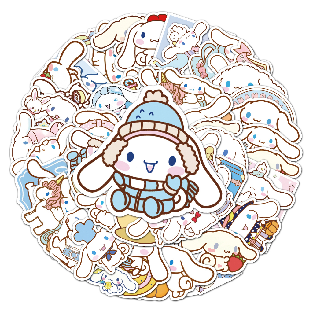 50 Piece Funny Cinnamoroll Stickers Waterproof DIY For Laptops/Phones ...