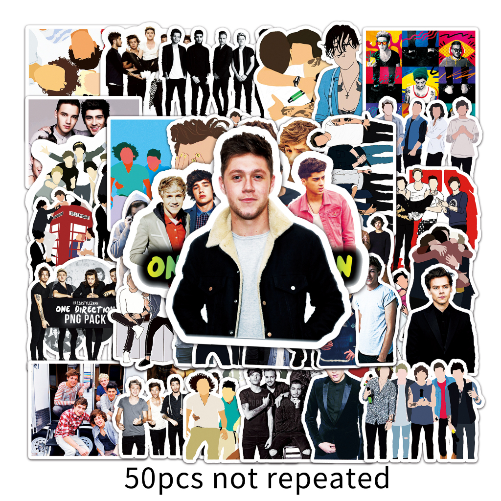50 Piece Singer One Direction Stickers Waterproof DIY For Phones Laptop ...