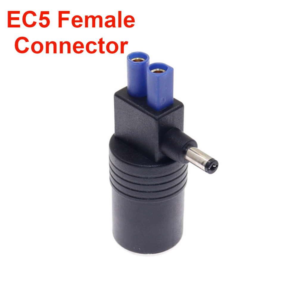 1Pcs Universal Car Start Emergency Power Adaptor EC5 Female Connector to DC 5.5mm x 2.1mm ...