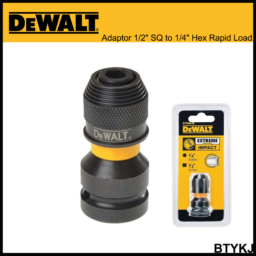 Dewalt 1/2 Inch Square to 1/4 Inch Adaptor Hex Rapid Load | Shopee Malaysia