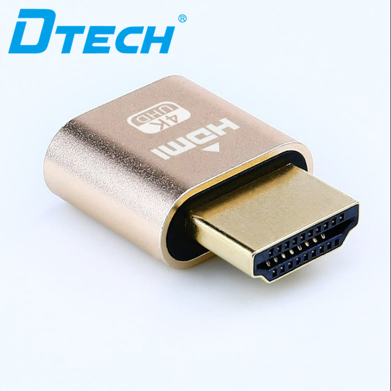 DTECH Dummy HDMI Ghost Monitor Headless Dongle Hdmi Dummy 4k Emulador hdmi dummy plug display ...