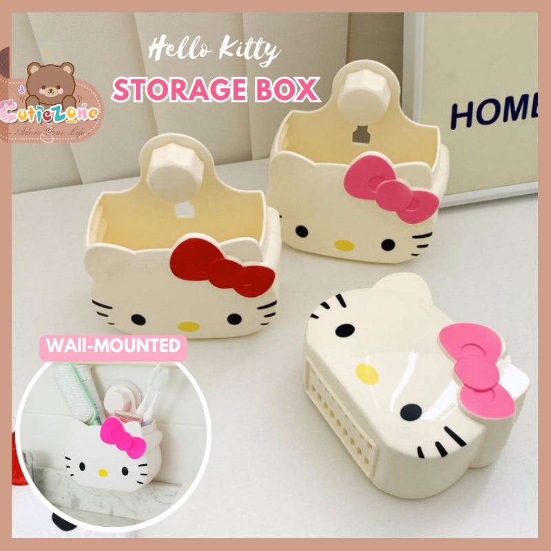 Hello Kitty Storage Box Wall-mounted Bathroom Storage Rack With Drain ...