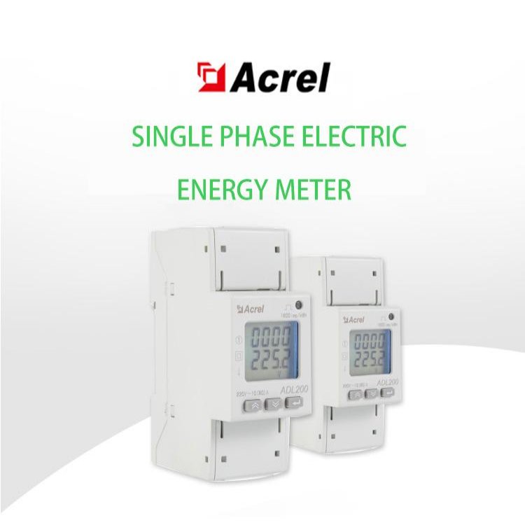 Acrel ADL200 Din-rail Smart Energy Meter Single Phase Power Meter Input 80A kWh Meter with ...