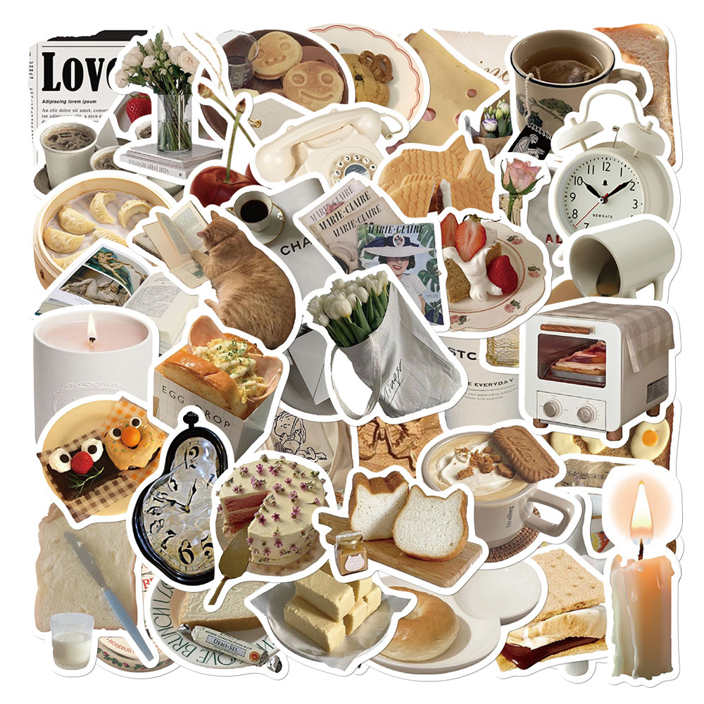 50PCS Ins Style Good Morning Stickers For Phone Stationery Scrapbooking ...